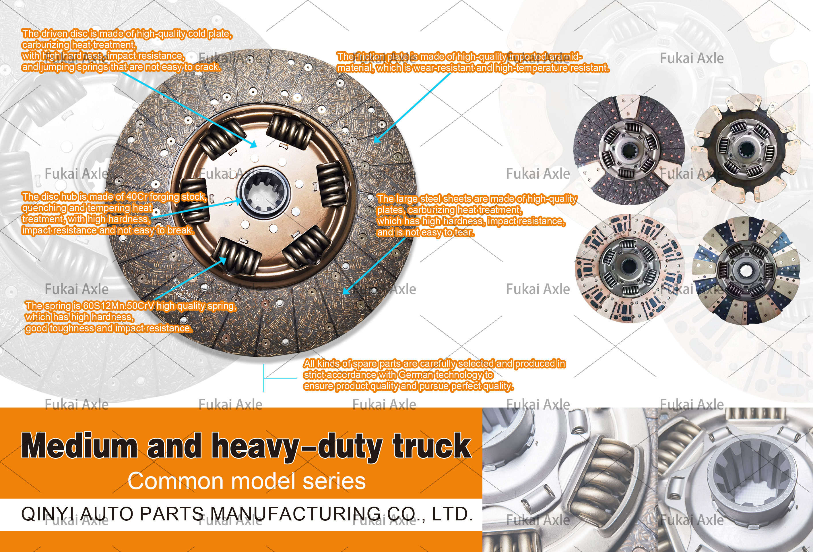 Disque d'embrayage pour pièces de rechange de camion Sinotruk HOWO ...